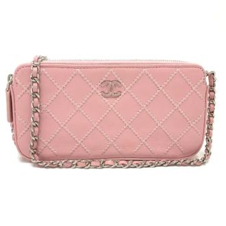 Chanel Pre-owned Cuir sacs-chanel - Femme - Pre-owned - Rose - Taille: ONE Size
