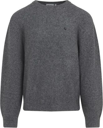 Carhartt Work in Progress Homme, Pulls, Gris, Taille: L Wool Blend Crewneck Sweater