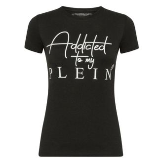 Philipp Plein Femme, Tops, Noir, Taille: 38 FR SS Statement T-Shirt