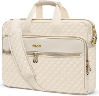 Mosiso Sacoche Ordinateur Portable 13-13,3 Pouces,Porte-document Femmes Hommes,14 Pouces Carr&eacute; Matelass&eacute; Sac Messager dordinateur Bureau Voyage avec 3 Poches