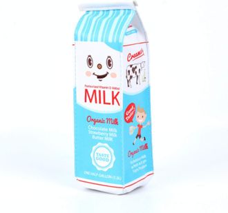 Tiny Kawaii Cartoon Milchflasche Bleistiftetui Kreative PU-Bleistiftbeutel mit großer Kapazität Organisatorin Mädchen Kind Geschenk Büro Schulbedarf