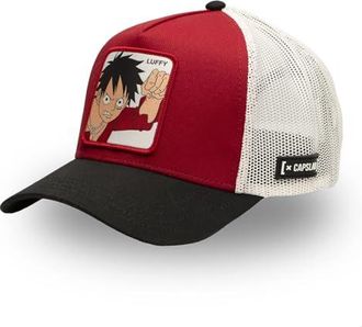 Capslab Casquette Homme & Femme One Piece, Casquette Trucker Luffy, Ajustable avec Snapback TU
