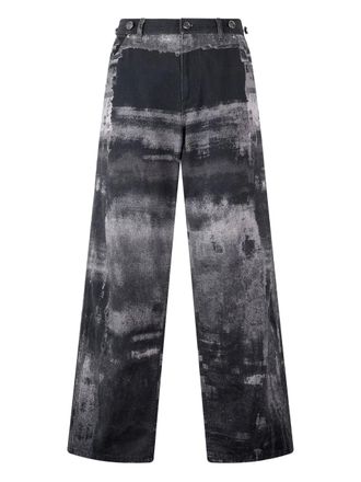Roberto Cavalli pantalon à imprimé abstrait - Noir