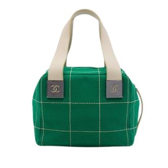 Chanel Sac &agrave; main vintage en toile Pre-owned - Femme - Pre-owned - Vert - Taille: ONE Size