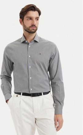 Tommy Hilfiger Hemd Gingham MW0MW42931 Schwarz Slim Fit