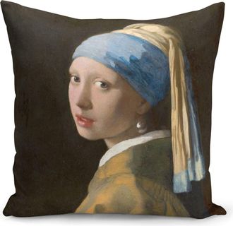 Fabulous Kissen Kissenbezug 40x40 cm Johannes Vermeer Das Mädchen mit dem Perlenohrgehänge Malerei