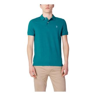 U.S.Polo Association Blaues Polo Mit Knopfverschluss 100% Baumwolle - - Tops - Herren - Blau - S