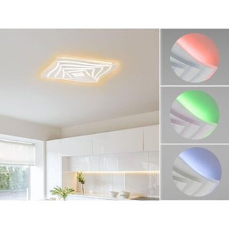 Fischer & Honsel Fischer&honsel - led Deckenleuchte hero dimmbar, Tageslicht & rgb, Quadrat 50cm