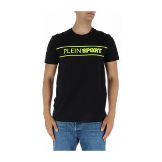 Plein Sport Schwarzes Print Kurzarm T-shirt - - Sport - Herren - Schwarzk - S
