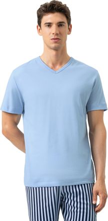 Mey Nachtw&auml;sche Serie Solid Night Herren Homewear Shirts Far Blue (XXL)