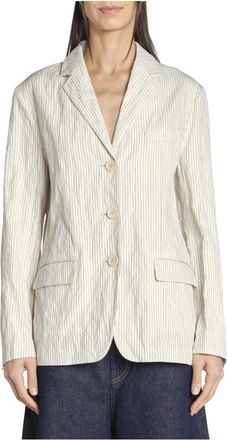 Aspesi Femme, Vestes, Beige, Taille: 40 FR Blazer 3 bottoni gessato
