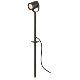 Trade Shop Trade Shop - FARETTO GRANDE DA GIARDINO A PICCHETTO GU10 IP54 IN ALLUMINIO GRIGIO DA ESTERNO PS-01