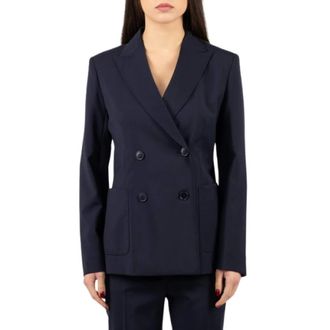 Max Mara Femme, Vestes, Bleu, Taille: 34 FR Zinnia Veste crois&eacute;e