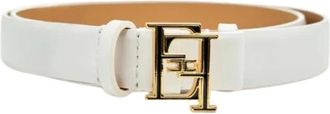 Elisabetta Franchi Femme, Accessoires, Beige, Taille: S Leather Belt with Buckle