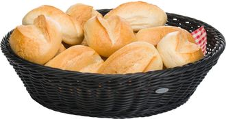 Westmark Saleen Korb-Schale, Gastrotauglich, Rund, Durchmesser: 37 cm, Kunststofffaser, Schwarz 02053219101