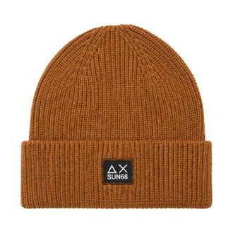 Sun 68 English Rib Beanie - - Accessories - Herren - Braun - ONE SIZE