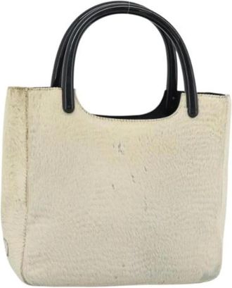 Prada Sac &agrave; main vintage doccasion - Femme - Pre-owned - Beige - Taille: ONE Size