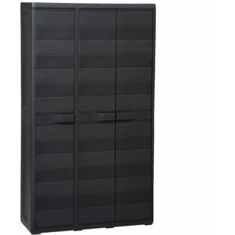 vidaXL Gartenschrank mit 4 Regalen Schwarz vidaXL