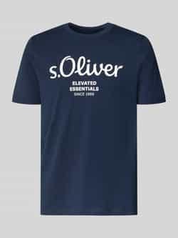 s.Oliver Red Label Regular Fit T-Shirt aus reiner Baumwolle Modell BASIC TEE BIG LOGO