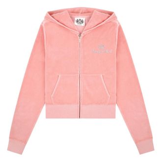 Juicy Couture Juicy Script Velour Zip Hoodie - - Sweatshirts & Hoodies - Damen - Rosa - M