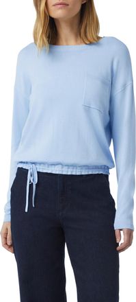 Comma Feinstrickpullover mit Durchzugkordel