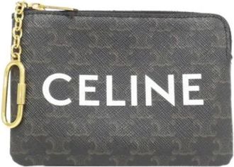 Celine unisex, Pre-owned, Noir, Taille: ONE Size Portefeuille en tissu Pre-owned
