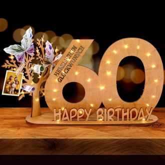 Warehouse Originelle Geburtstag Geschenk Frauen & Männer - Geldgeschenke Geburtstag mit Holz Schild Gästebuch Geburtstag Deko Geburtstagszahlen Holz Schild Gäst