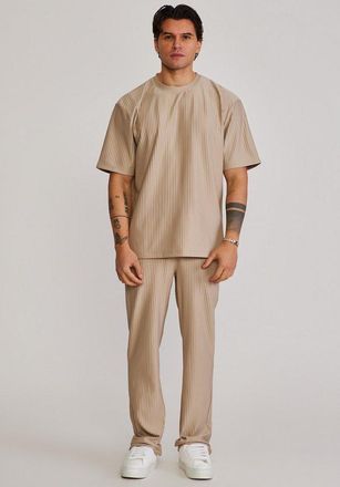 Siksilk Jogger Pants SikSilk Herren Grau Plisse Track Pants
