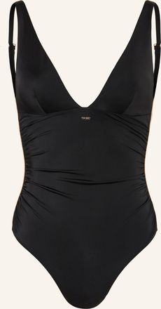 HUGO BOSS Badeanzug Boss Codes schwarz