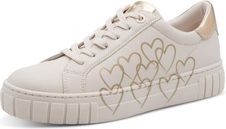 Marco Tozzi Marco Tozzi Damen Sneaker weiches Feel Me Wechselfu&szlig;bett weiches Innenfutter Vegan Vegan, beige (Cream Comb), 38 EU