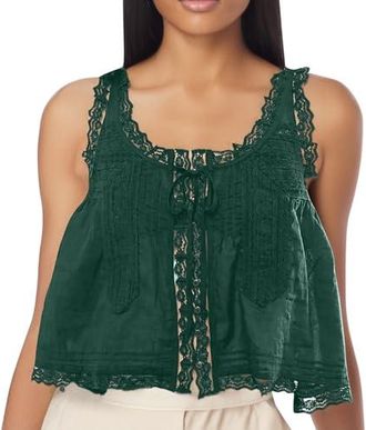 Generic D&eacute;bardeur Femme Maillot De Corps D&eacute;bardeur ajust&eacute; avec Dentelle, Parfait pour Un Look f&eacute;minin sous Une Veste ou Un Cardigan Pendant l&eacute;t&eacute;