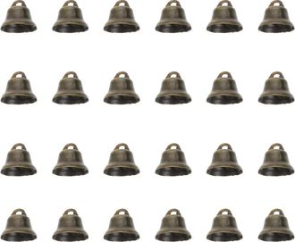 NUOBESTY 100 StüCk Jahrgang Messingglocken Kleine Dekorative GlockenanhäNger Zum Basteln FüR Weihnachten Hochzeiten Schmuck Windspiele Hunde Einbruchtraining