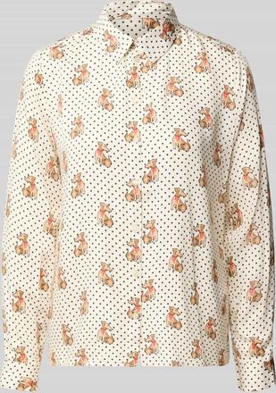 Milano Regular Fit Bluse aus Viskose im Allover-Look