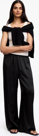 Arket Hose Aus Seidensatin -Schwarz
