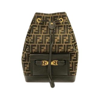 Fendi Pre-owned Canvas Leder Rucksack - - Pre-owned - Herren - Braun - ONE SIZE