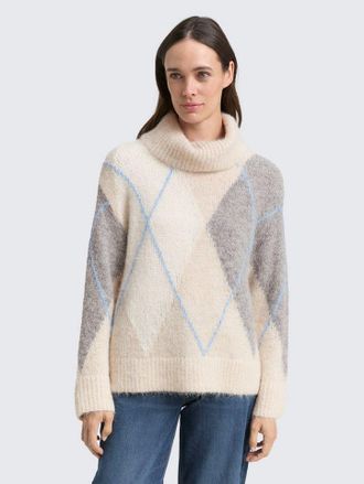 Tom Tailor Strickpullover Pullover & Strickjacken Oversize Rollkragenpullover mit Wollanteil