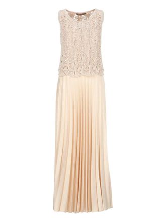 D.exterior robe longue à design superposé - Tons neutres