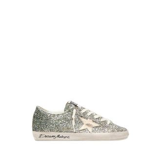 Golden Goose Baskets Super Star &agrave; paillettes en cuir