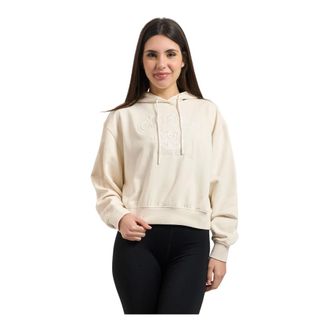 Guess Femme, Sweatshirts et sweats &agrave; capuche, Beige, Taille: 38 FR Yayoi Sweat &agrave; capuche