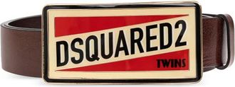 Dsquared2 Homme, Accessoires, Brun, Taille: 105 CM Logo Plaque Belt