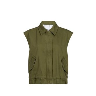 Object Veste sans manches en coton et lin