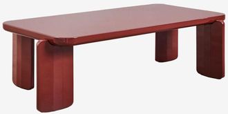 Sklum Table basse rectangulaire 120x60 cm en MDF Ginebra SKLUM Vin Rouge
