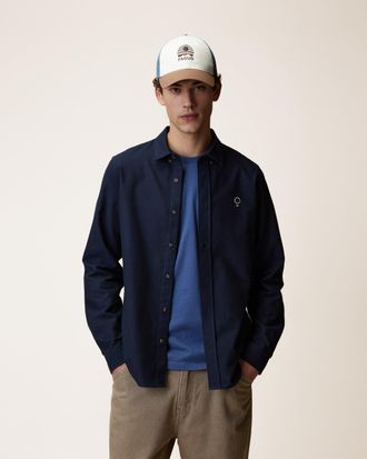 Faguo Chemise bleu marine