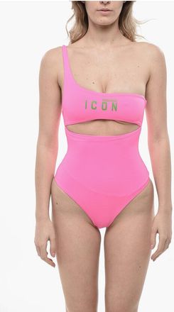 Dsquared2 ICON One-Shoulder One-Piece Swimsuit with Cut-Out Detail size 38