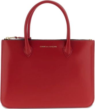 Comme Des Garçons sac cabas en cuir - Rouge