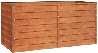 vidaXL Vidaxl - Lit sur&eacute;lev&eacute; de jardin rouill&eacute; 160x80x77 cm acier corten