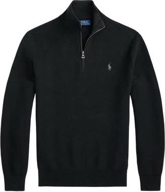 Polo Ralph Lauren Pull &agrave; col zipp&eacute; en maille textur&eacute;e de coton