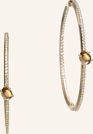 Vieri Vieri Ohrring Wolke Rauchquarz Brillant Pavé gold