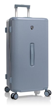 Heys Hartschalen-Trolley HEYS Earth Tone Trunk L, Gr. B/H/T: 38cm x 77,5cm x 37,8cm 106 l, grau (glacier grau), Polycarbonat, unifarben, Koffer, Trunk-Koff