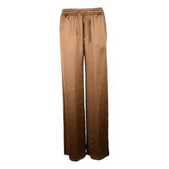 Herno Femme, Pantalons, Brun, Taille: 36 FR Tuta in Satin Wide Pantalons
